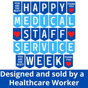 Medical Staff Services Week Printable Banner, Medical Staff Services ...