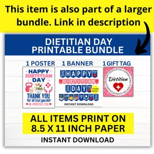 Dietitian Day Printable Poster, Happy Dietitian Day Sign, Registered ...