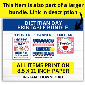 Dietitian Day Printable Banner, Happy Dietitian Day Sign, Registered ...