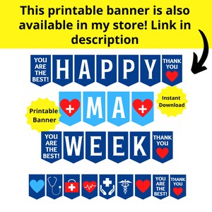 Medical Assistant Week Printable Poster, Happy MA Week Sign, Medical ...
