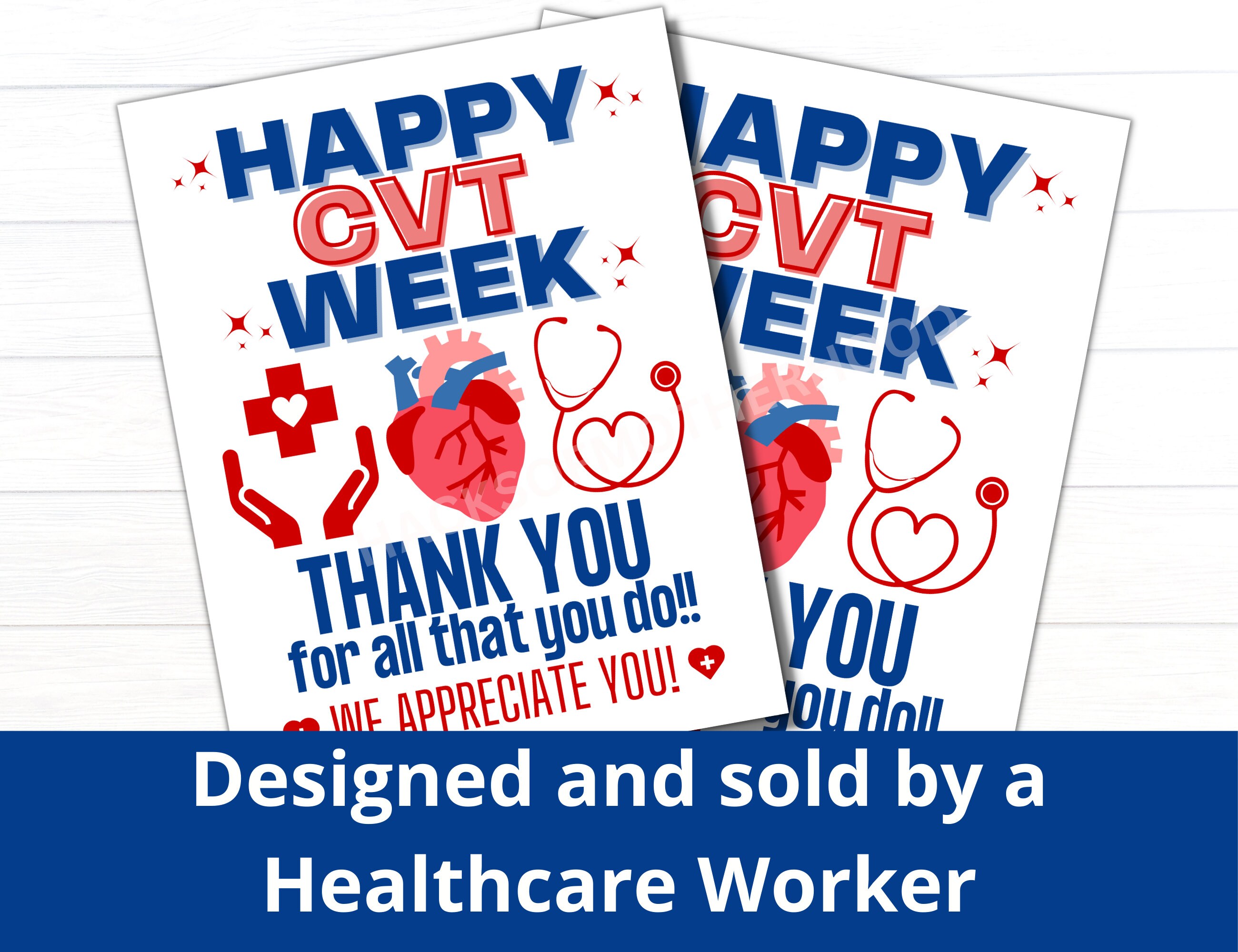 CVT Week Printable Poster, Cardiovascular Professionals Sign ...