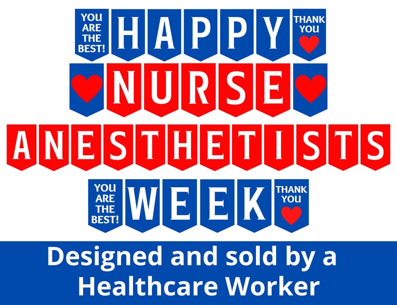 Nurse Anesthetists Week Printable Banner CRNA Week Sign - Etsy