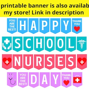 School Nurses Week Printable Gift Tag, School Nurse Gift, Nurse Thank ...