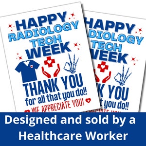 Rad Tech Week Printable Poster, Radiologic Tech Week Sign, Rad Tech ...