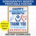 Sonography Month Printable Poster, Ultrasound Tech, Sonographer ...