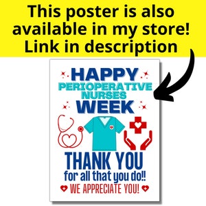 Perioperative Nurses Week Printable Gift Tag, Periop Nurse Week Gift ...