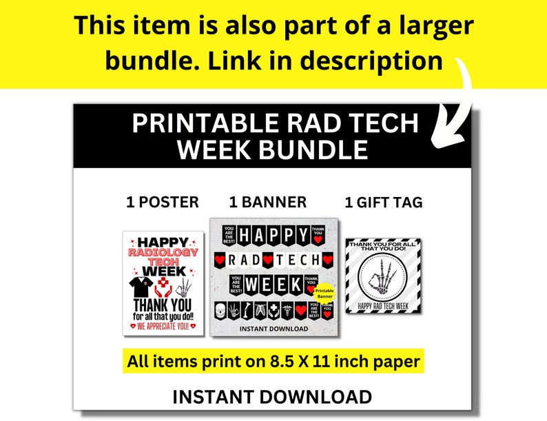 Rad Tech Game Bundle, Radiologic Tech Week, Rad Tech Appreciation ...