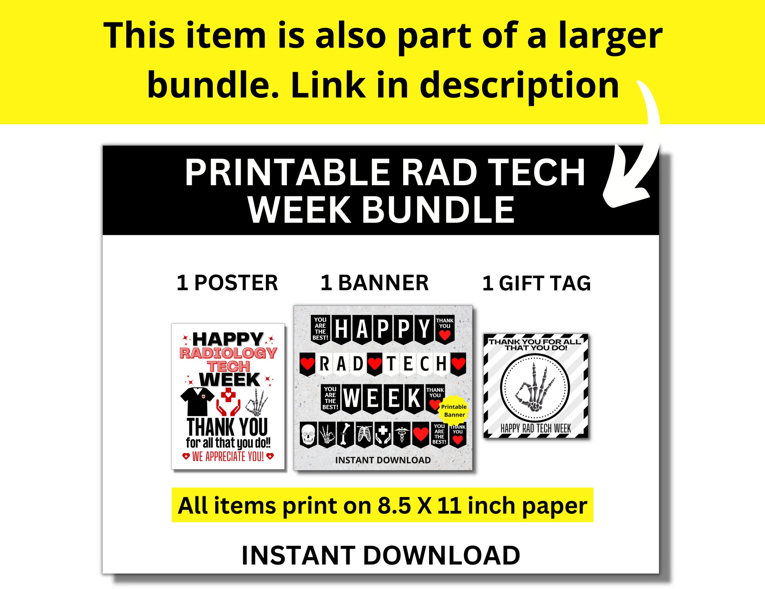 Rad Tech Game Bundle, Radiologic Tech Week, Rad Tech Appreciation ...