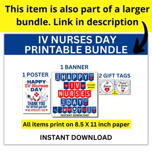 IV Nurses Week Printable Poster, Infusion Nurse Appreciation Week Sign ...