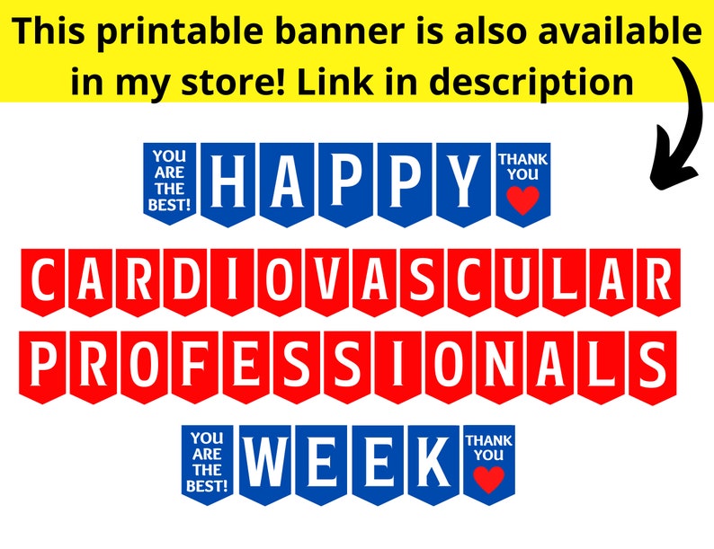 CVT Week Printable Banner Cardiovascular Professionals Sign - Etsy