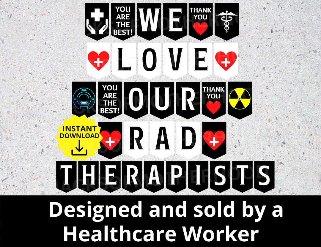 Radiation Therapist Week Printable Banner, Rad Therapist Banner ...