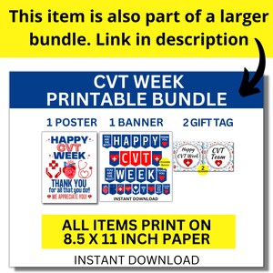 CVT Week Printable Banner, Cardiovascular Professionals Sign ...