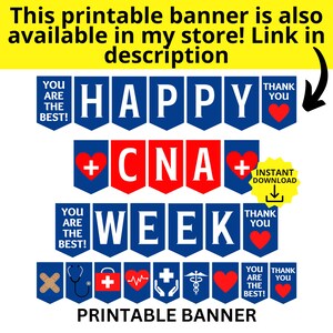 Certified Nursing Assistant Week Printable Poster, CNA Week Sign, CNA ...