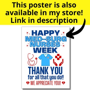 Medical Surgical Nurses Week Printable Banner, Med-surg Nurses Week ...