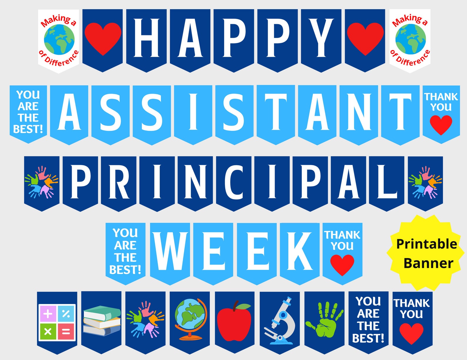 Assistant Principal Week Printable Banner Assistant Principal - Etsy