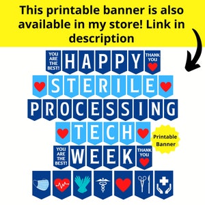 Sterile Processing Tech Week Printable Gift Tags, SPD Tech Week ...