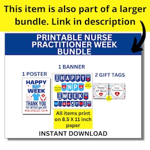 Nurse Practitioner Week Printable Banner, NP Week Sign, Nurse Practitioner Appreciation Week, NP ...
