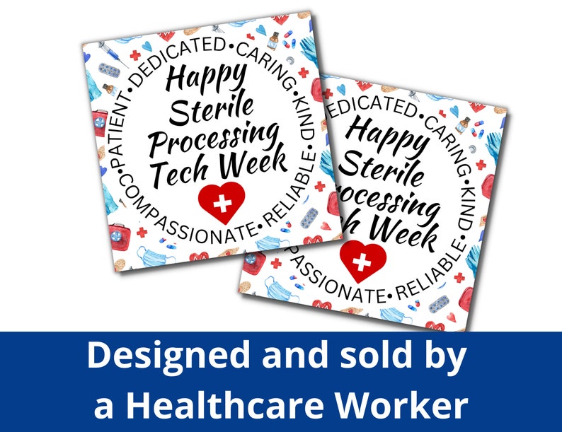 Sterile Processing Tech Week Printable Gift Tags, SPD Tech Week ...