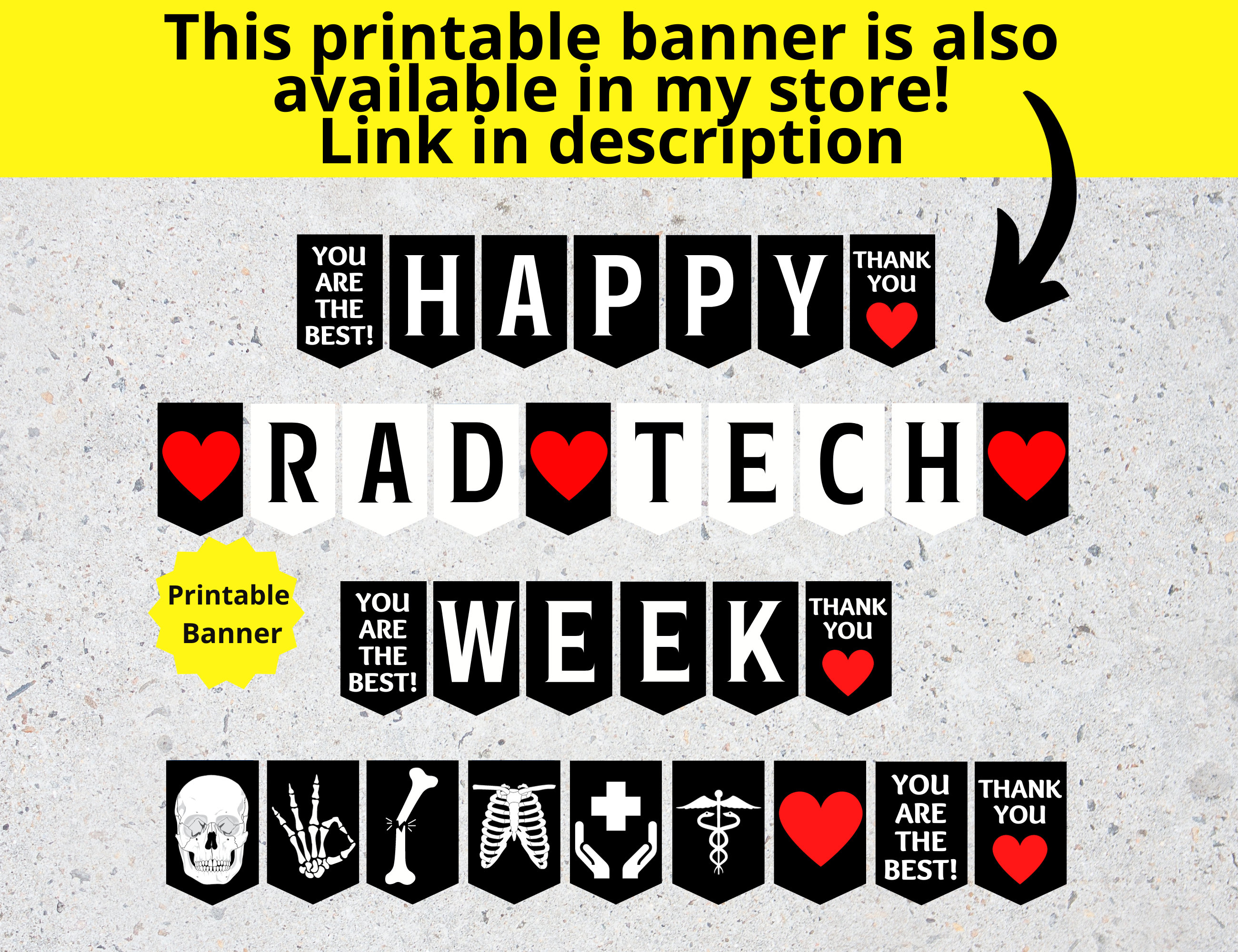 Rad Tech Week Printable Bundle, Radiologic Tech Week, Rad Tech ...