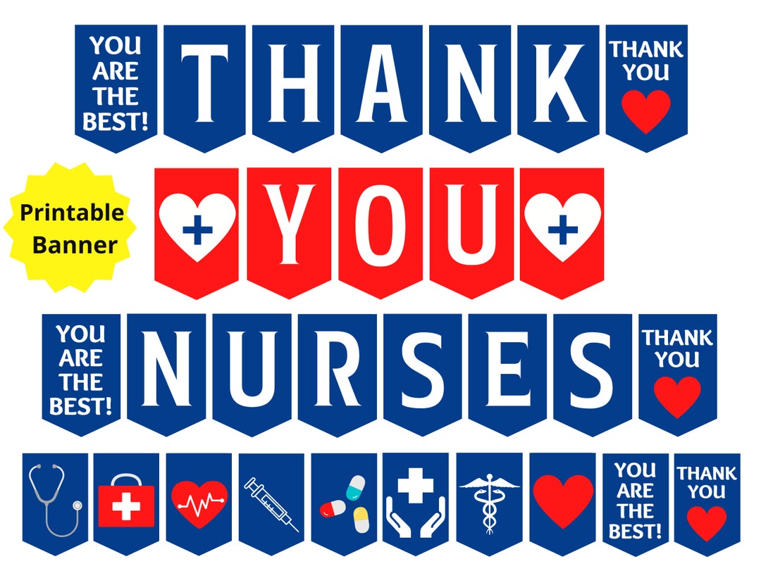 Nurses Week Printable Banner Nurses Week Appreciation Nurse - Etsy