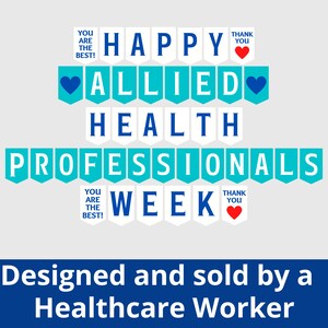 Allied Health Professionals Week Printable Banner, Allied Health Sign ...