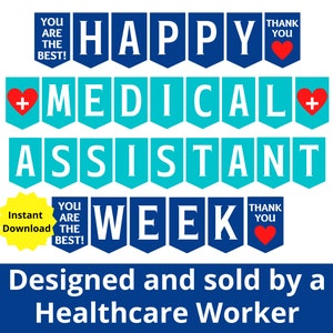 Medical Assistant Week Printable Banner, Happy MA Week Sign, Medical ...