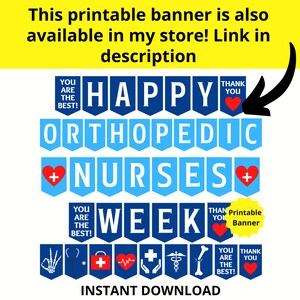 Orthopedic Nurses Week Printable Gift Tags, Ortho Nurse Week Gift Tags ...