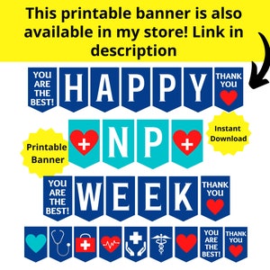 Nurse Practitioner Week Printable Poster, Happy NP Week Sign, Nurse ...