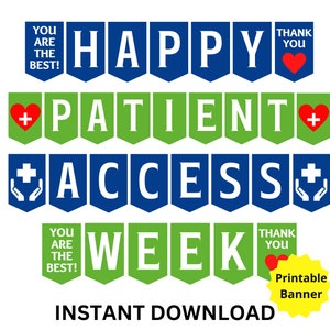 Patient Access Week Printable Banner, Patient Access Professionals Week ...