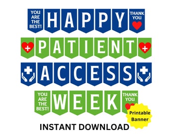 Patient Access Week Printable Banner, Patient Access Professionals Week ...