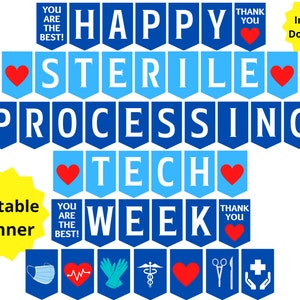 Sterile Processing Tech Week Printable Sign SPD Tech Week - Etsy