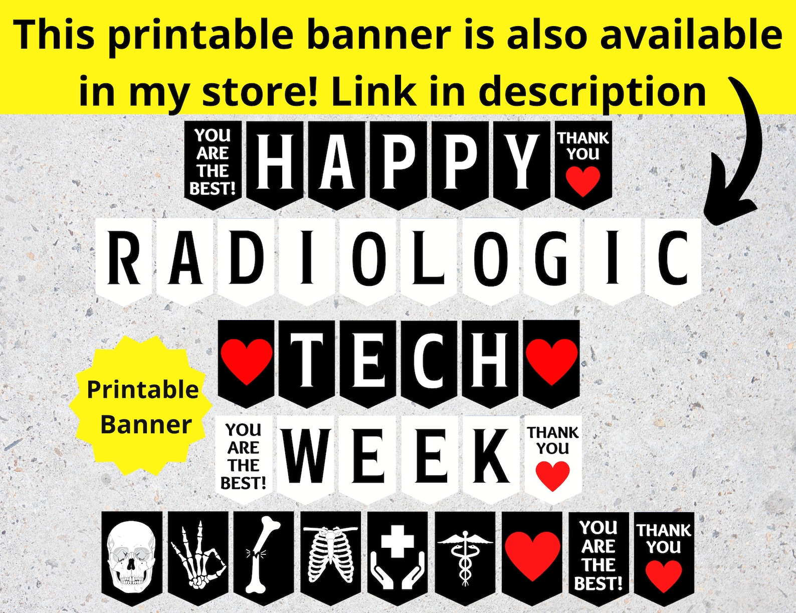 Radiologic Tech Week Printable Sign Radiology Tech Week - Etsy