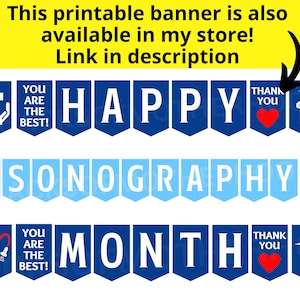 Sonography Month Printable Poster, Ultrasound Tech, Sonographer ...