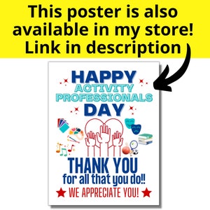Activity Professionals Day Printable Banner, Activity Professionals ...