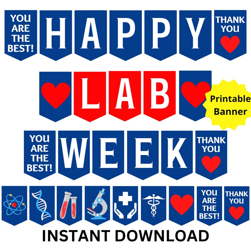 Happy Lab Week Banner - Etsy