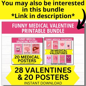 Funny Medical Valentine's Day Cards, 16 Pack Medical Pun Valentines ...