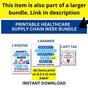 Healthcare Supply Chain Week Printable Poster, Happy Supply Chain Week ...