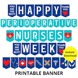Perioperative Nurses Week Printable Banner, Perioperative Nurse Week ...
