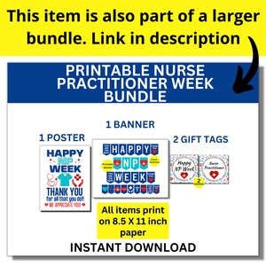 Nurse Practitioner Week Printable Poster, Happy NP Week Sign, Nurse Practitioner Appreciation ...