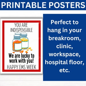 EMS Week Printable Poster Bundle, Emergency Medical Service Week, EMS ...
