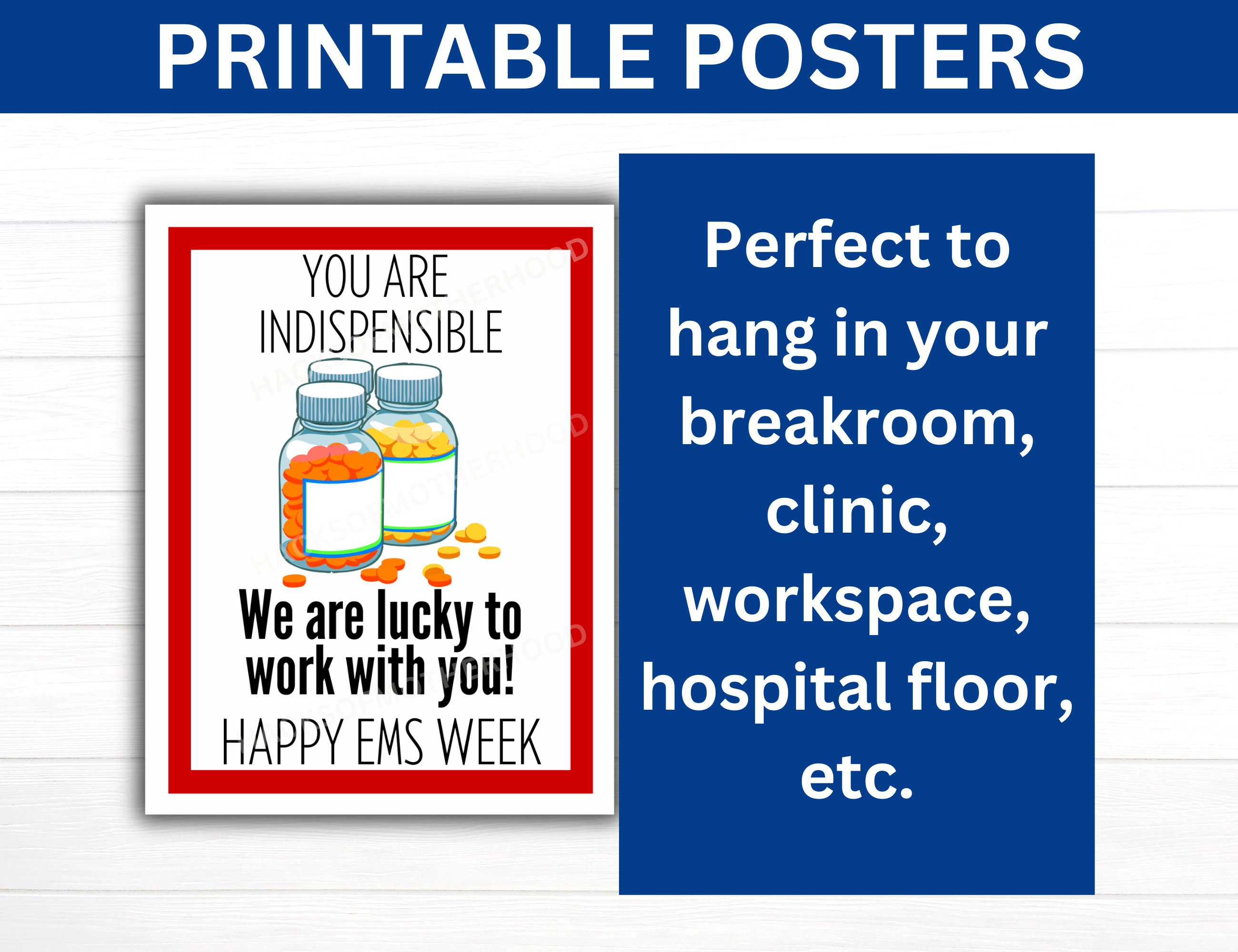 EMS Week Printable Poster Bundle, Emergency Medical Service Week, EMS ...