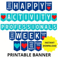 Activity Professionals Week Printable Poster, Activity Professionals ...