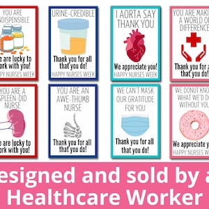 Nurses Week Printable Gift Tag Bundle, Nurses Week Gifts, Nurse ...