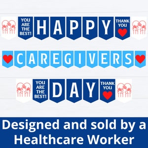 Caregivers Day Printable Banner, Happy Caregivers Day Sign, Caregivers ...