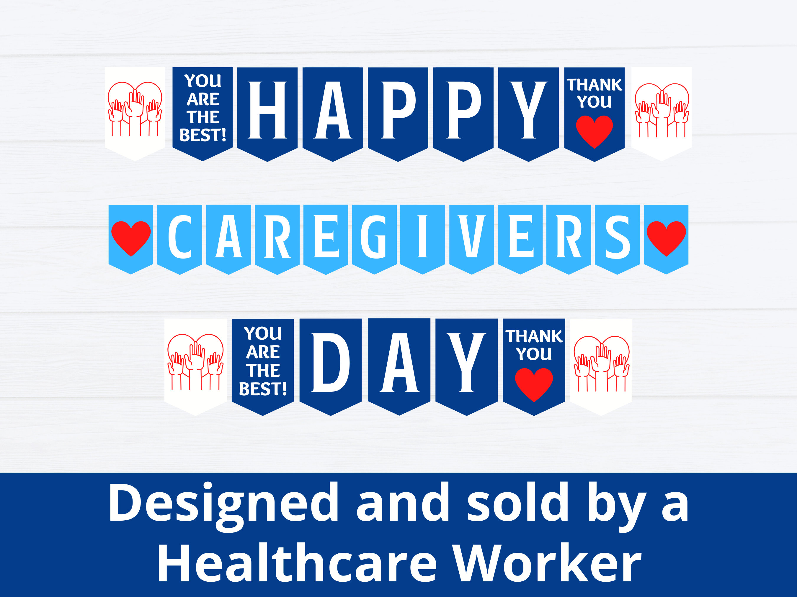 Caregivers Day Printable Banner, Happy Caregivers Day Sign, Caregivers ...