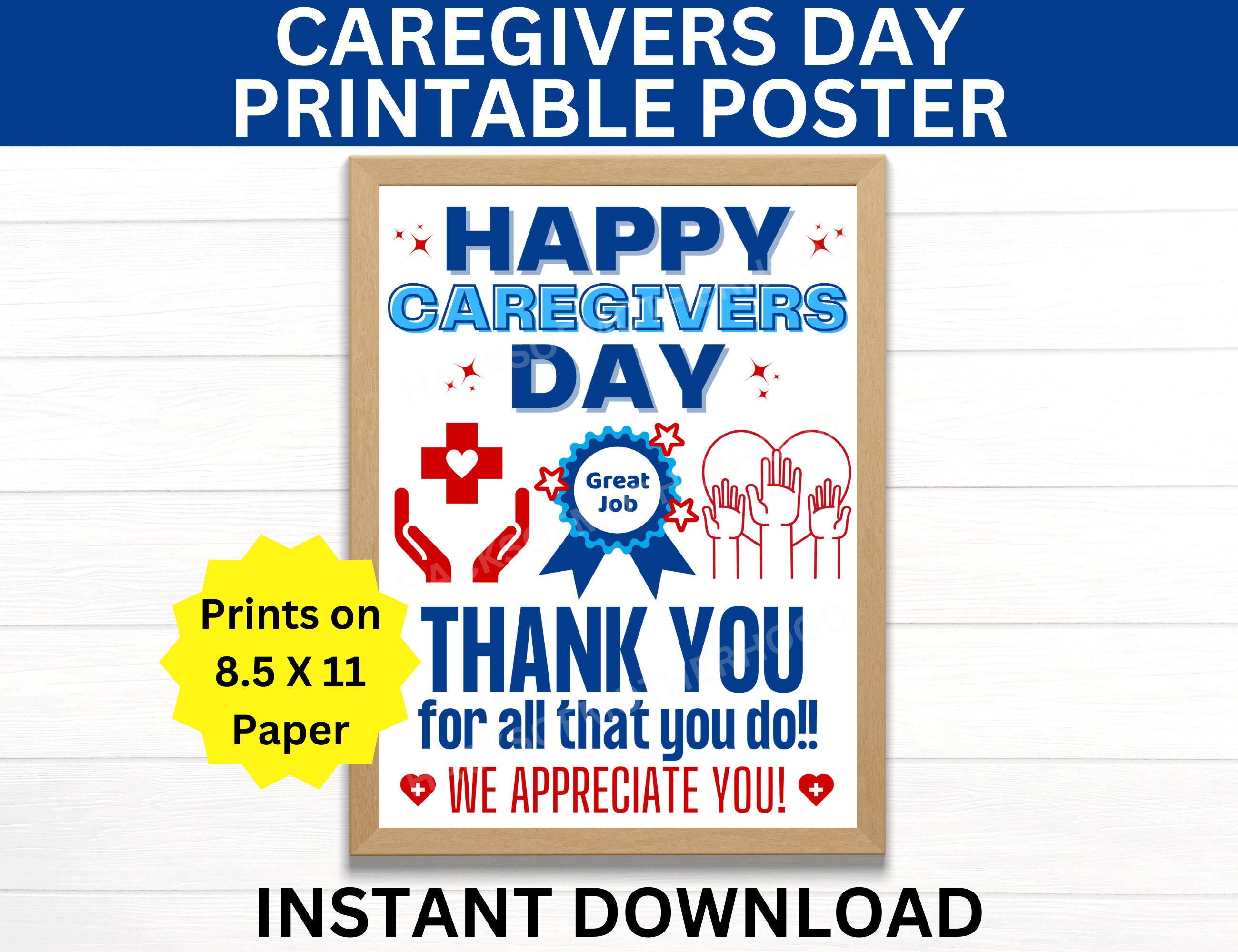 Caregivers Day Printable Poster, Happy Caregivers Day Sign, Caregivers ...