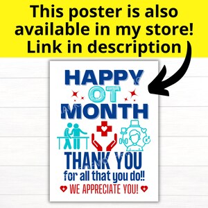 Occupation Therapy Month Printable Banner, OT Month Sign, Occupational ...