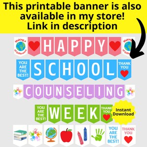 Happy School Counseling Week Printable Poster, School Counselor Week ...