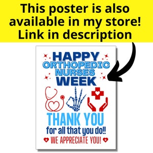 Orthopedic Nurses Week Printable Gift Tags, Ortho Nurse Week Gift Tags ...
