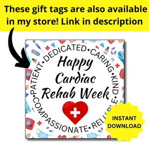 Cardiac Rehab Week Printable Poster, Happy Cardiac Rehab Week Sign ...